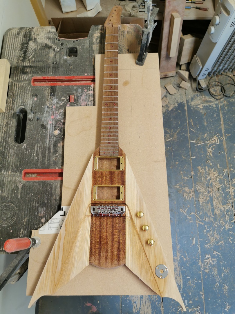 Neck through Flying V style build - In Progress and Finished Work ...