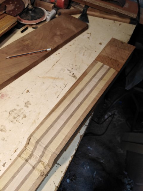 My version if Ibanez 8 string Iceman, reverse head - In Progress and ...