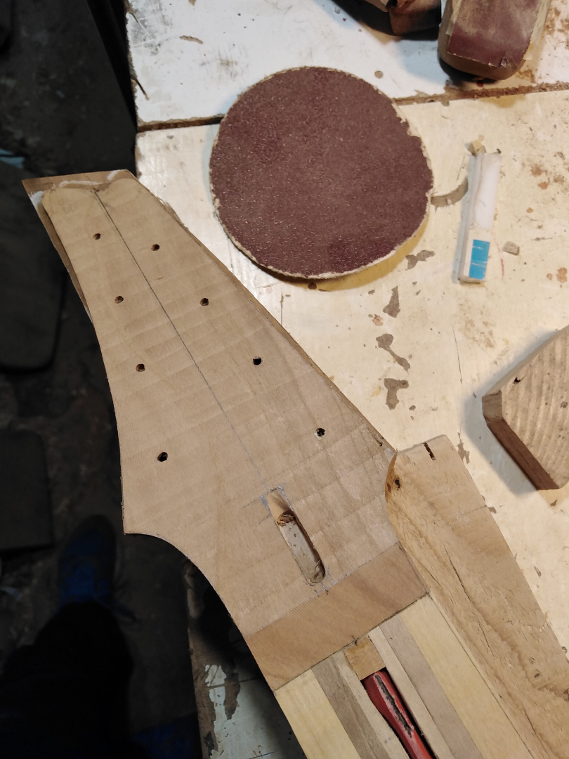 My version if Ibanez 8 string Iceman, reverse head - In Progress and ...