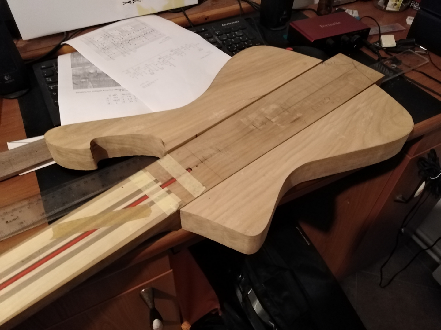 My version if Ibanez 8 string Iceman, reverse head - Page 2 - In ...