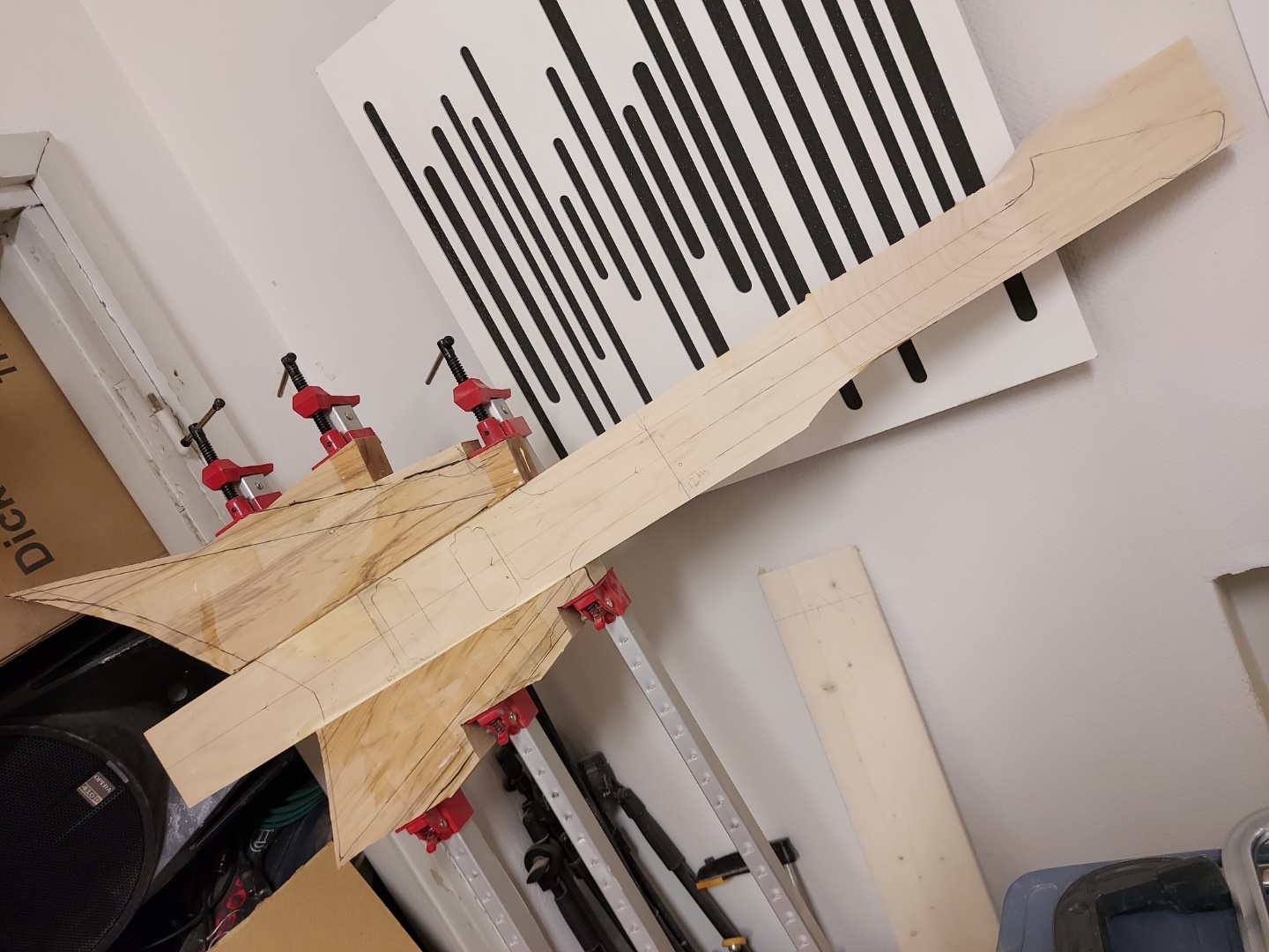 RR/ESP Aero inspired neckthrough project - In Progress and Finished ...