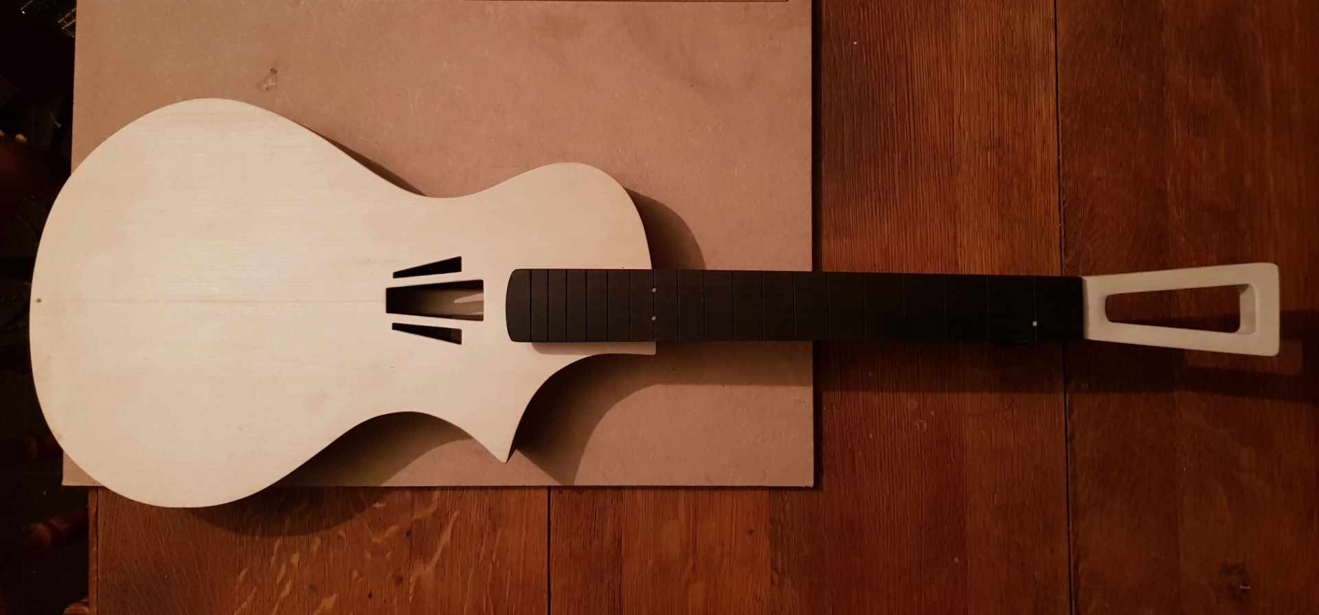 First acostic build, small body, wenge and sycamore - In Progress and ...