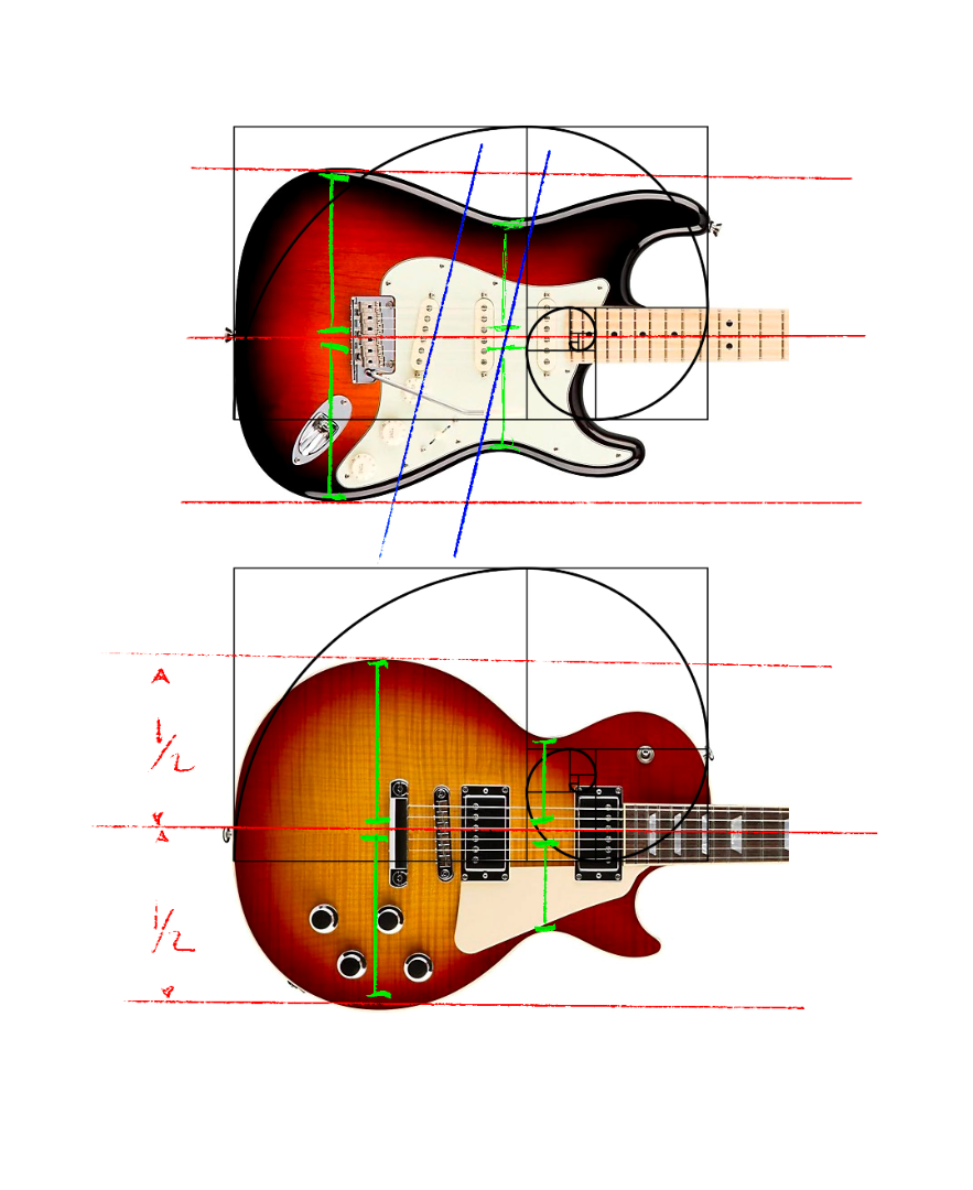 Geometry of a guitar - The Design Bar - ProjectGuitar.com