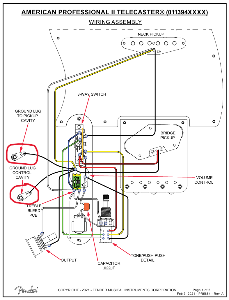 Fender Telecaster Ground Wire Question - Electronics Chat ...