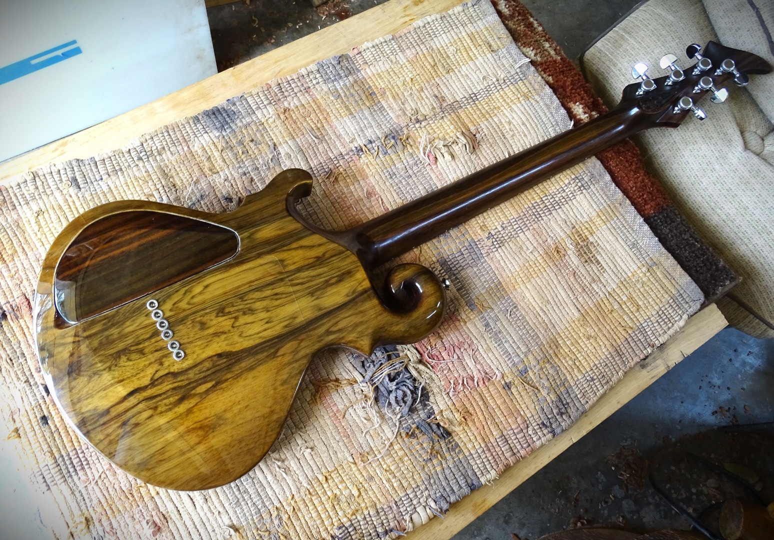 Burl and Scroll Project - In Progress and Finished Work - ProjectGuitar.com